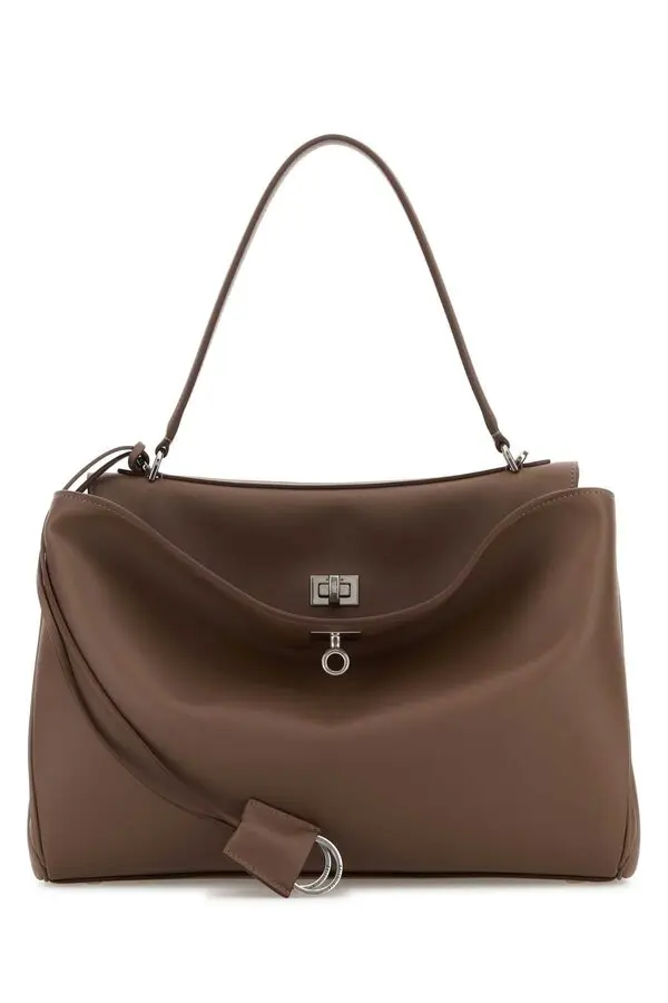 Balenciaga Leather Medium Rodeo Handbag - Brown