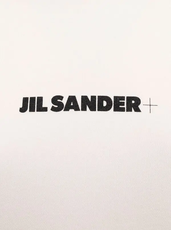 JIL SANDER Cotton Hoodie With Logo Print - Multicolor