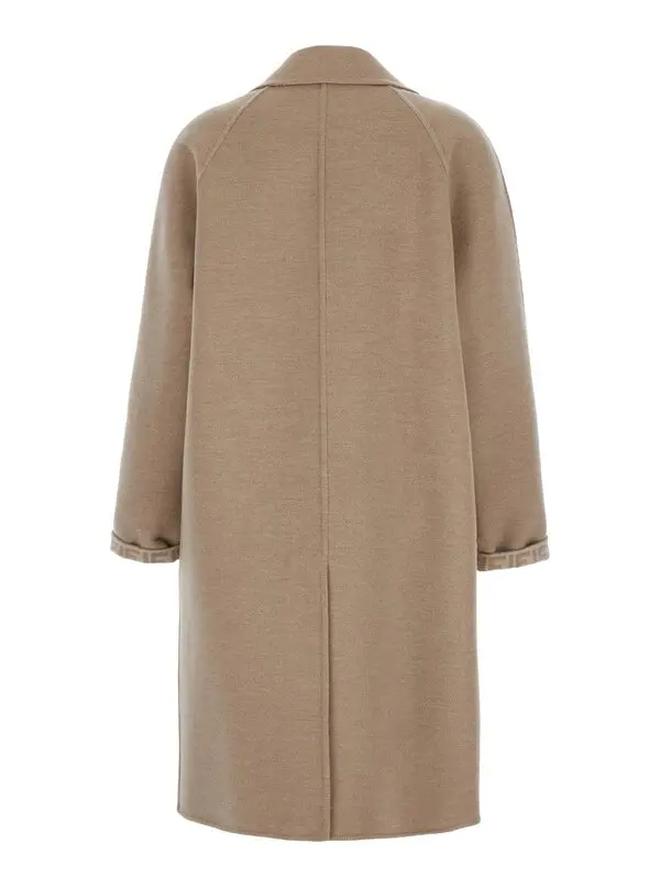 Fendi Wool Blend Single-breasted Reversible Coat - Multicolor