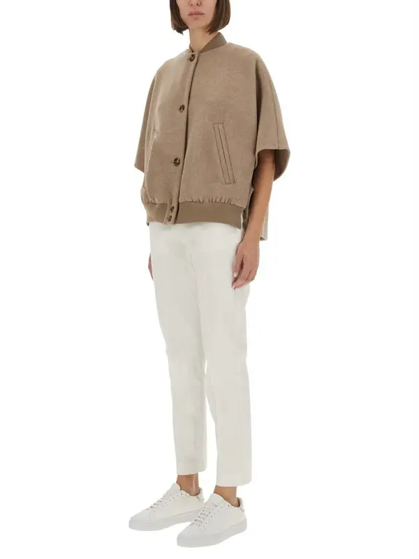 Max Mara Leticia Capelet Coat - Cream