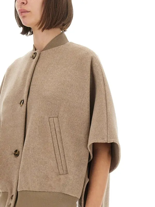 Max Mara Leticia Capelet Coat - Cream