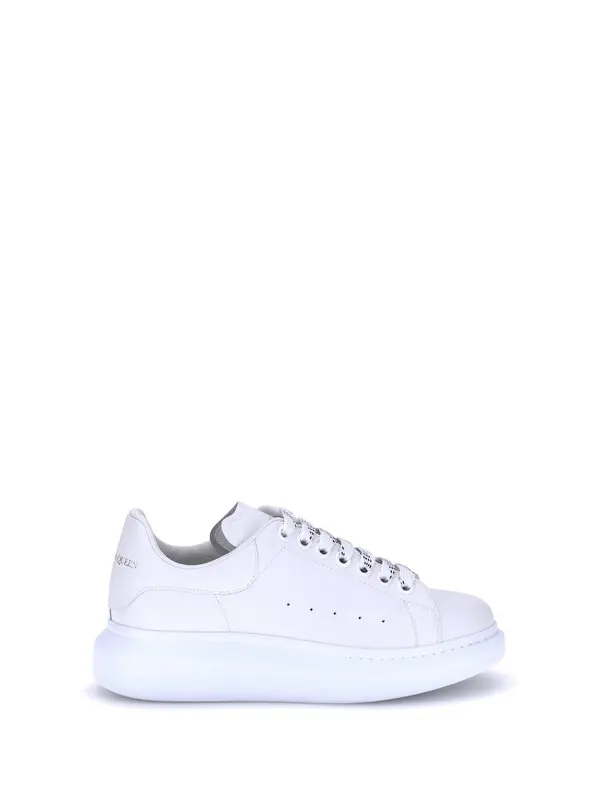 Alexander McQueen Leather Platform Sneakers - White