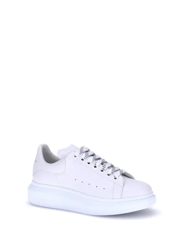 Alexander McQueen Leather Platform Sneakers - White