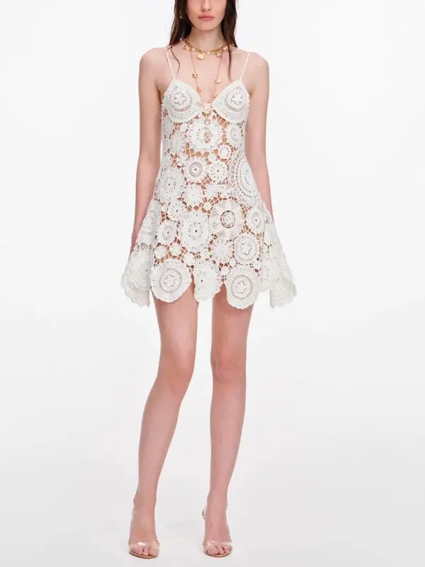 SELF-PORTRAIT Crochet Mini Dress