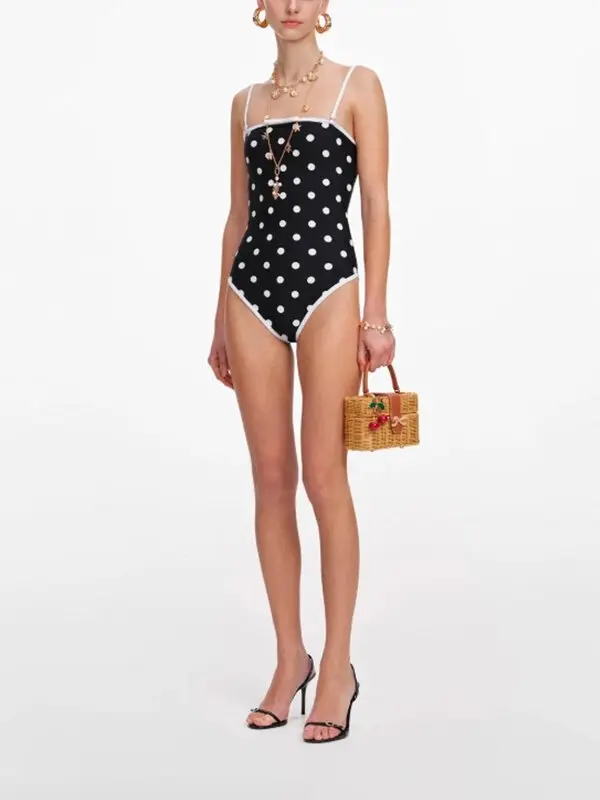SELF-PORTRAIT Polka Dot One-piece Swimsuit