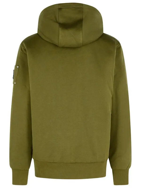 Moose Knuckles Cotton Blend Zip-up Hoodie With Faux Fur Trim