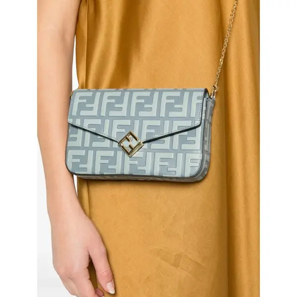 Fendi Embossed Ff Motif Mini Bag