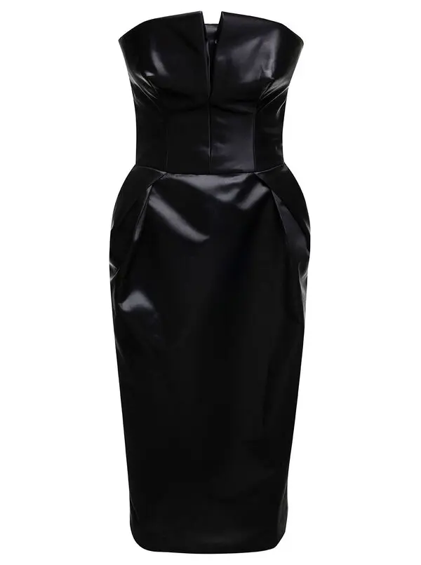 MAISON MARGIELA Sleeveless Bustier Midi Dress - Multicolor