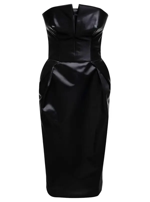 MAISON MARGIELA Sleeveless Bustier Midi Dress - Multicolor