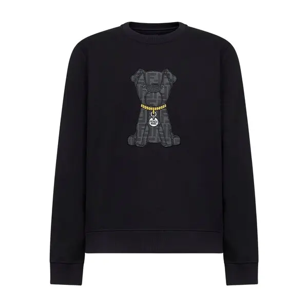 Fendi Ribbed Crew Neck Long Sleeve Sweater