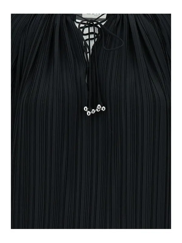 LANVIN Pleated Long Sleeve Blouse