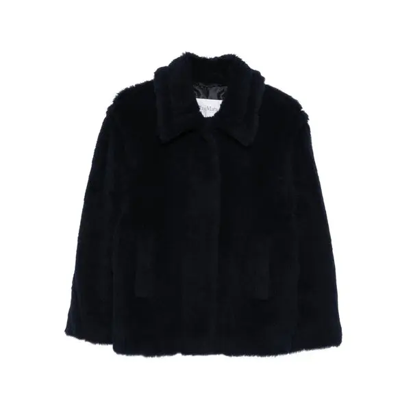 Max Mara Faux Fur Jacket - Blue