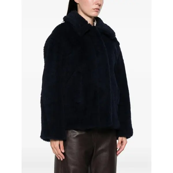 Max Mara Faux Fur Jacket - Blue