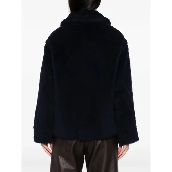 Max Mara Faux Fur Jacket - Blue