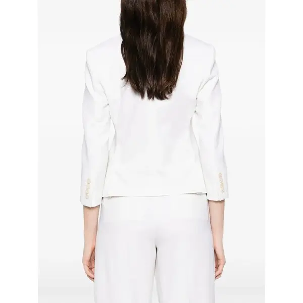 Max Mara Double-breasted Cropped Jacket - Cream
