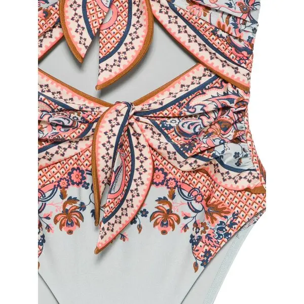 Zimmermann One Piece Swimsuit With Tie Detail - Blue