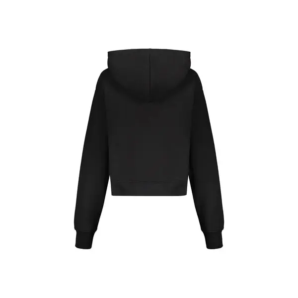 Balmain Logo Print Drawstring Hoodie - Black