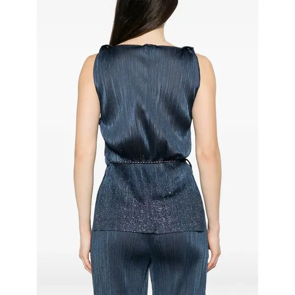 Giorgio Armani Plissé Effect Vest With Crystal Embellishments