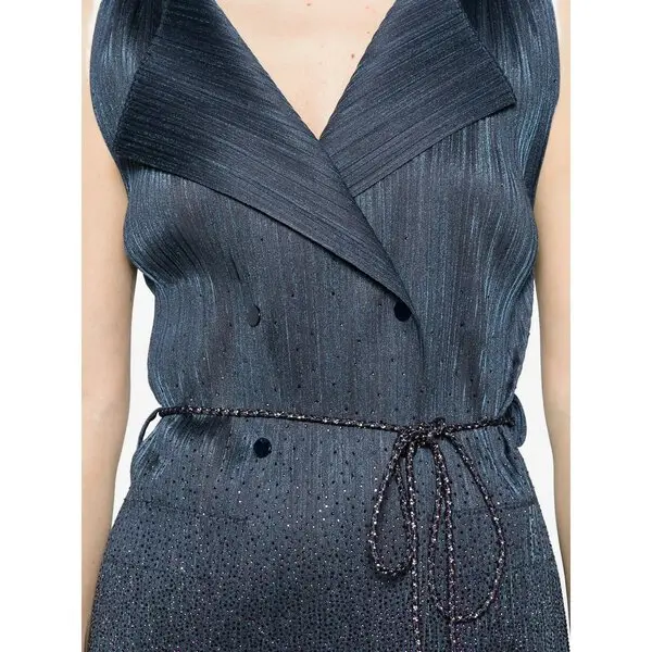 Giorgio Armani Plissé Effect Vest With Crystal Embellishments