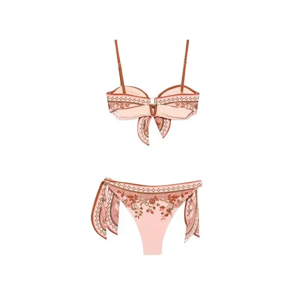 Zimmermann Paisley Print Sweetheart Neck Bikini