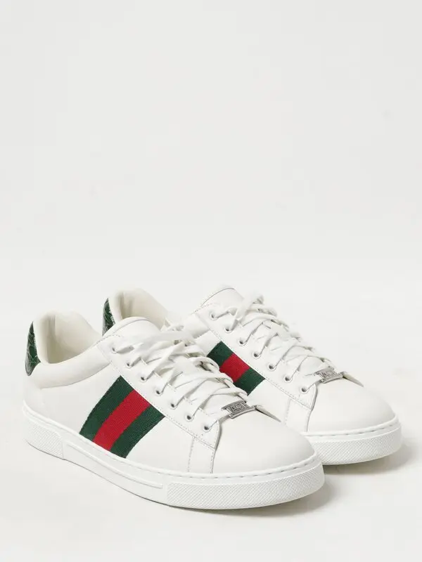 Gucci Ace Sneakers With Web Stripe Detailing