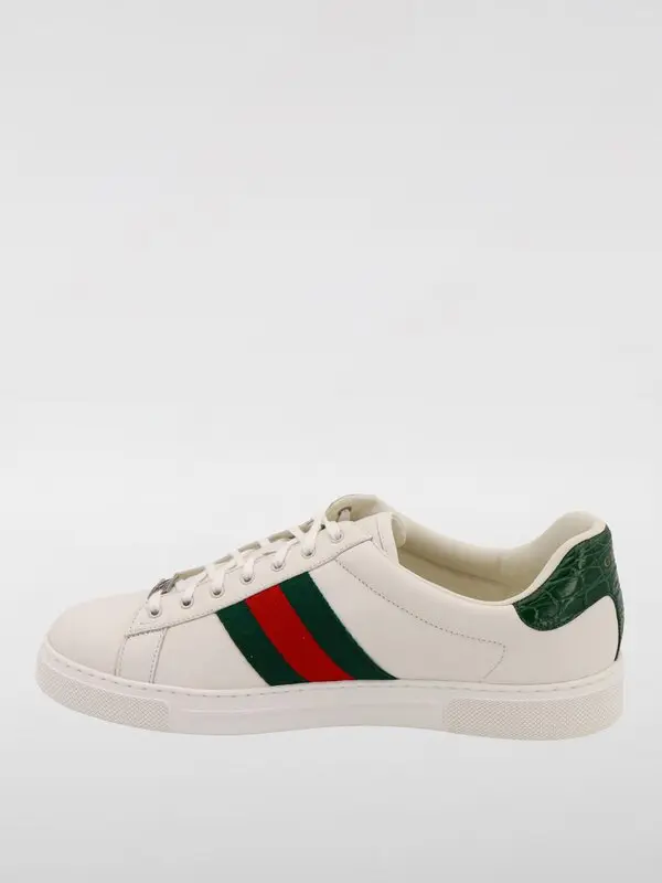 Gucci Ace Sneakers With Web Stripe Detailing