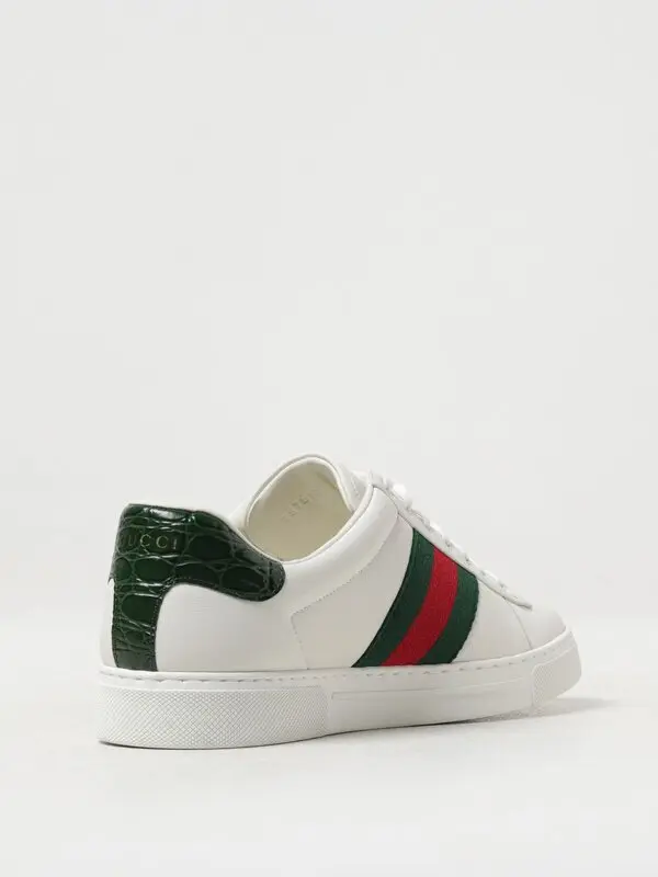 Gucci Ace Sneakers With Web Stripe Detailing