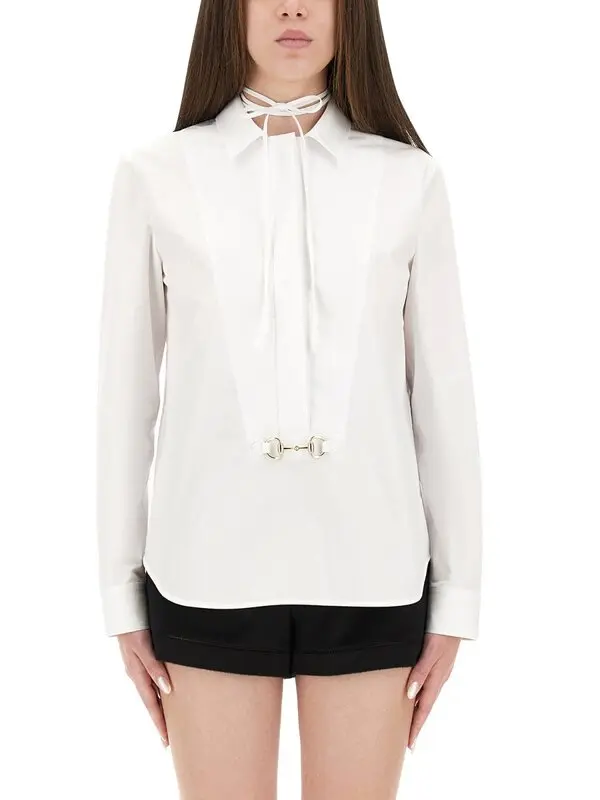 Gucci Cotton Poplin Shirt With Clamp Detail
