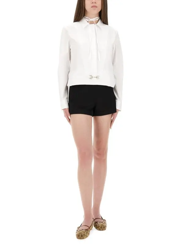 Gucci Cotton Poplin Shirt With Clamp Detail