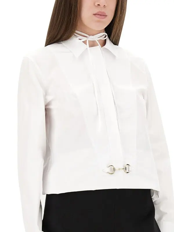Gucci Cotton Poplin Shirt With Clamp Detail