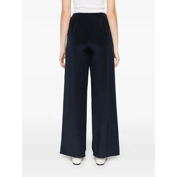 Max Mara Palazzo Pleated Silk Blend Trousers