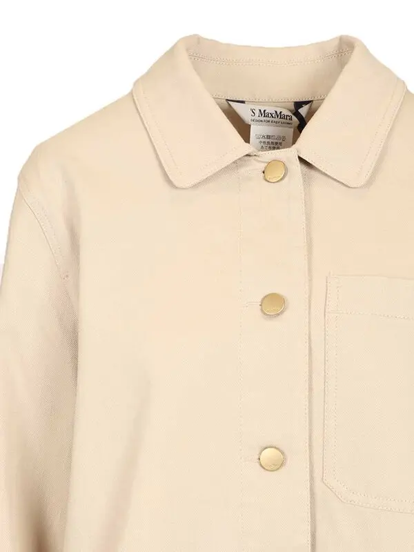 Max Mara Shirt Jacket With Gold Buttons - Cream
