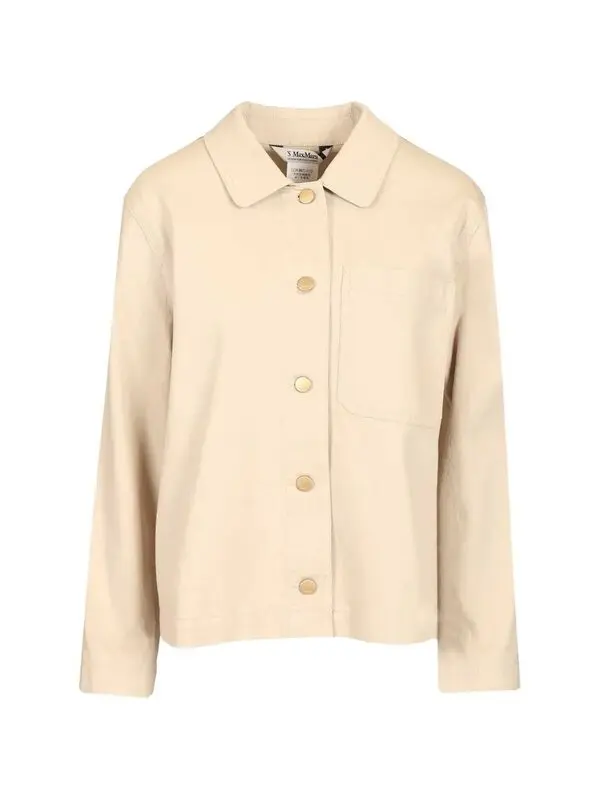 Max Mara Shirt Jacket With Gold Buttons - Cream