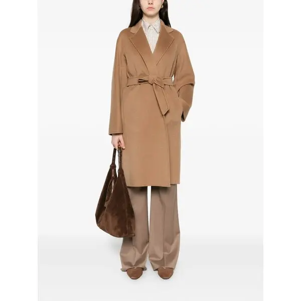 Max Mara Single-breasted Belted Cashmere Coat - Brown