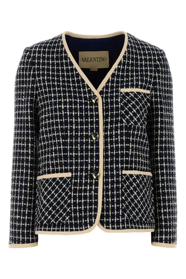 Valentino Garavani Embroidered Tweed Blazer - Multicolor