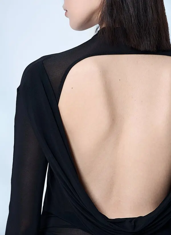 JEAN PAUL GAULTIER Mesh Conical Top With Open Back