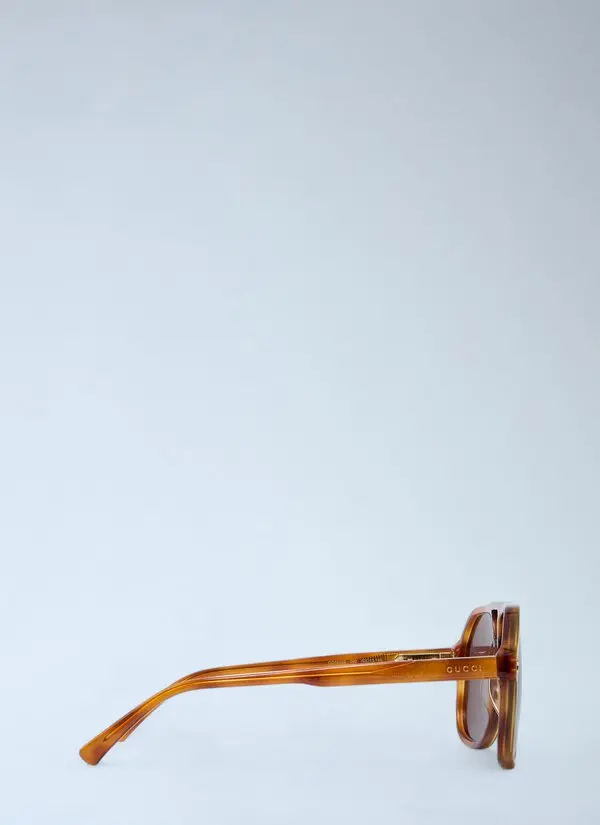 Gucci Aviator Tortoiseshell Sunglasses - Brown