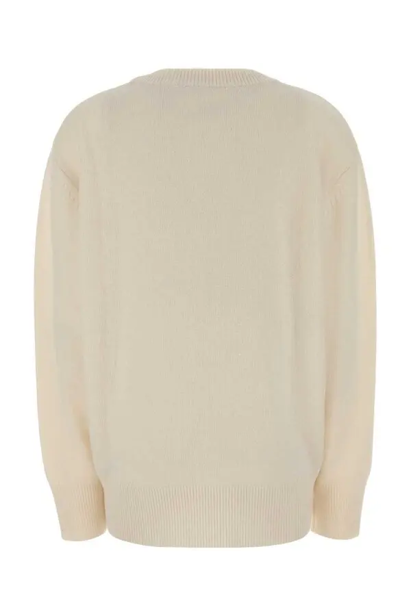 Blumarine Ivory Wool Blend Sweater - Multicolor