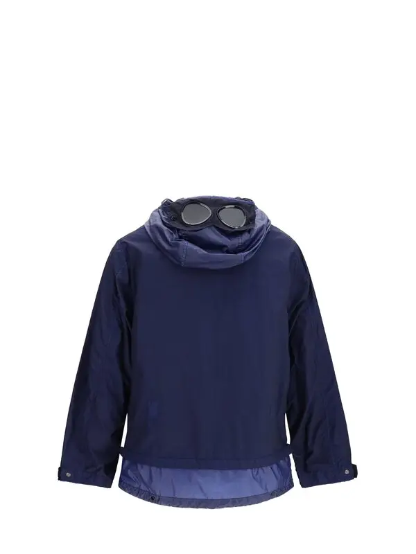 C.P. COMPANY Bi-tm Mixed Goggle Jacket - Blue