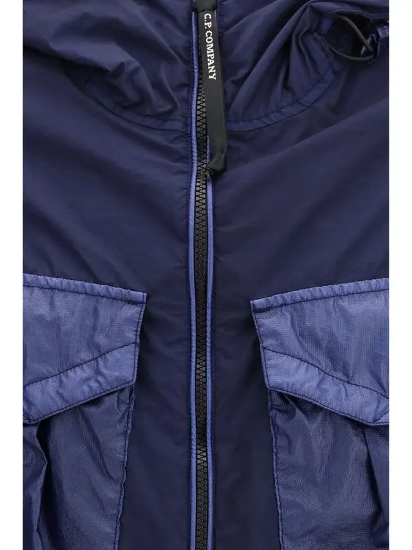 C.P. COMPANY Bi-tm Mixed Goggle Jacket - Blue