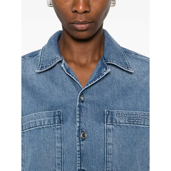 Alexander Wang Cropped Button-up Shirt