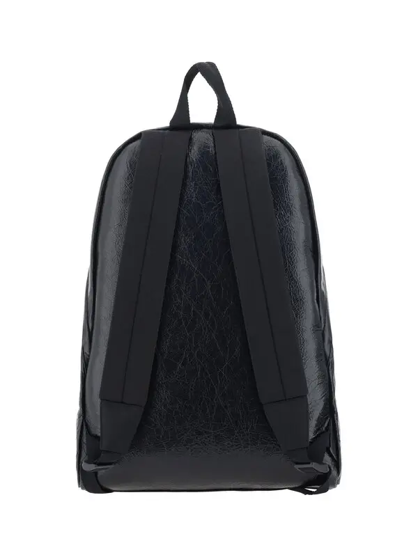 Balenciaga Explorer Leather Backpack - Black