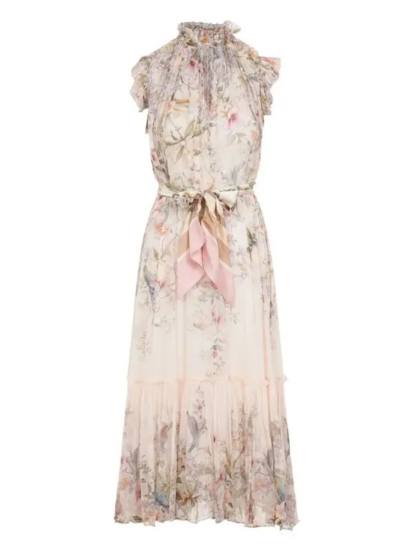 Zimmermann Rebellion Flutter Dress - Multicolor