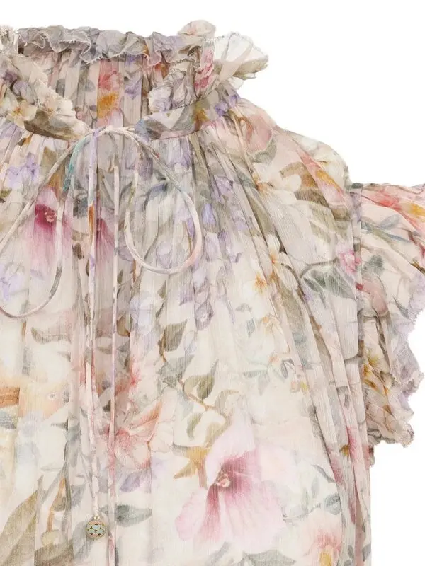 Zimmermann Rebellion Flutter Dress - Multicolor