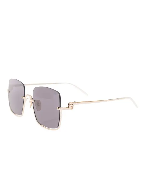 Gucci Square Frame Interlocking G Detail Sunglasses - Multicolor