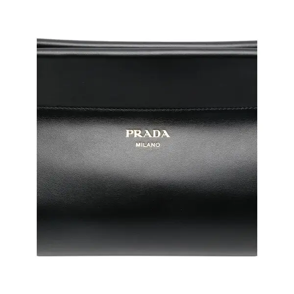 Prada Leather Shoulder Bag With Chain Strap
