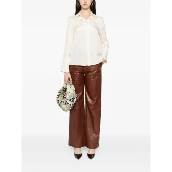 Max Mara Silk Spandex Button-up Shirt