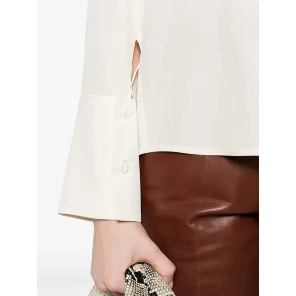 Max Mara Silk Spandex Button-up Shirt