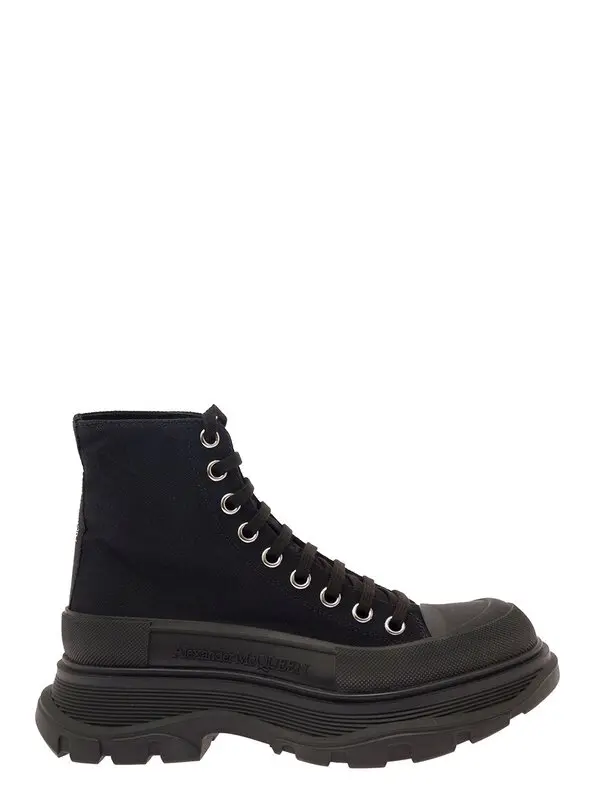 Alexander McQueen Tread Slick High Top Platform Sneakers - Black