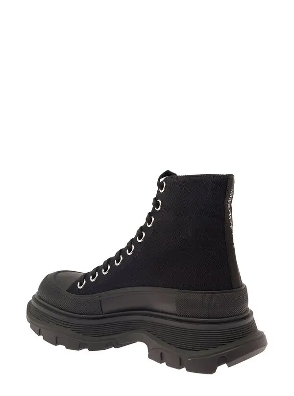 Alexander McQueen Tread Slick High Top Platform Sneakers - Black